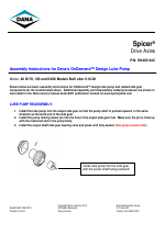 Uživatelské příručky Spicer Dana’s OnDemand Design Lube Pump