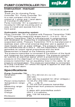 Uživatelské příručky Xylem 701 PUMP CONTROLLER