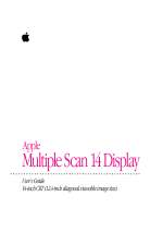 Uživatelské příručky Apple Multiple Scan 14 Display
