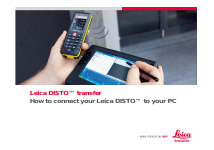 Uživatelské příručky Leica Geosystems Leica DISTO transfer - How to connect