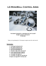 Uživatelské příručky LG Motorsports LG Mono Ball Control Arm