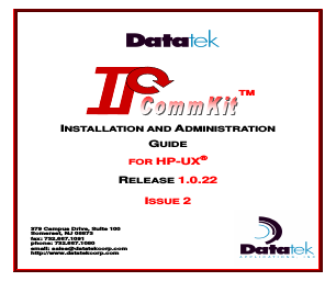 Uživatelské příručky Datatek HP-UX 11i (64 bit kernel)