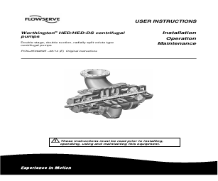 Uživatelské příručky Flowserve IDP HPX WITH PACKING GLAND